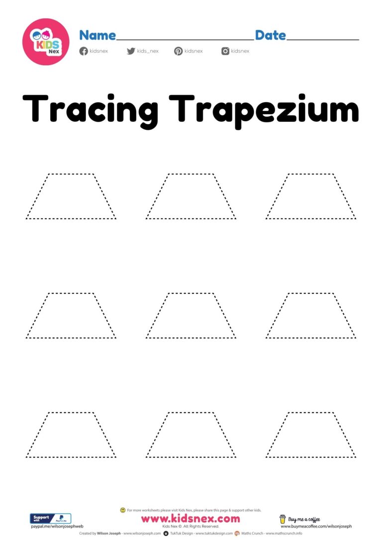 Trapezium Shape Worksheet - Free Printable PDF for Preschool