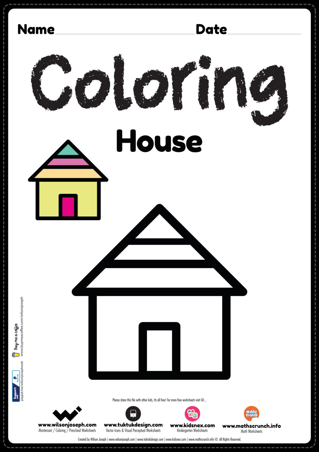 Pentagon Coloring Page - Free Printable PDF for Kindergarten